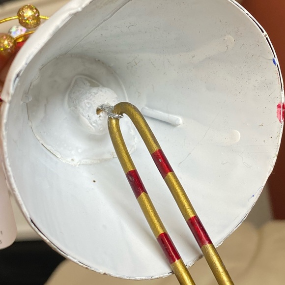 Holiday | Rare Raz Imports Red Glitter Santa Ornament Made Of Tin Metal ...